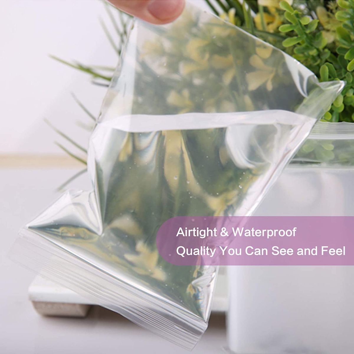 Clear Plastic Reclosable Poly Resealable Ziplock Storage Plastic Bag M ...