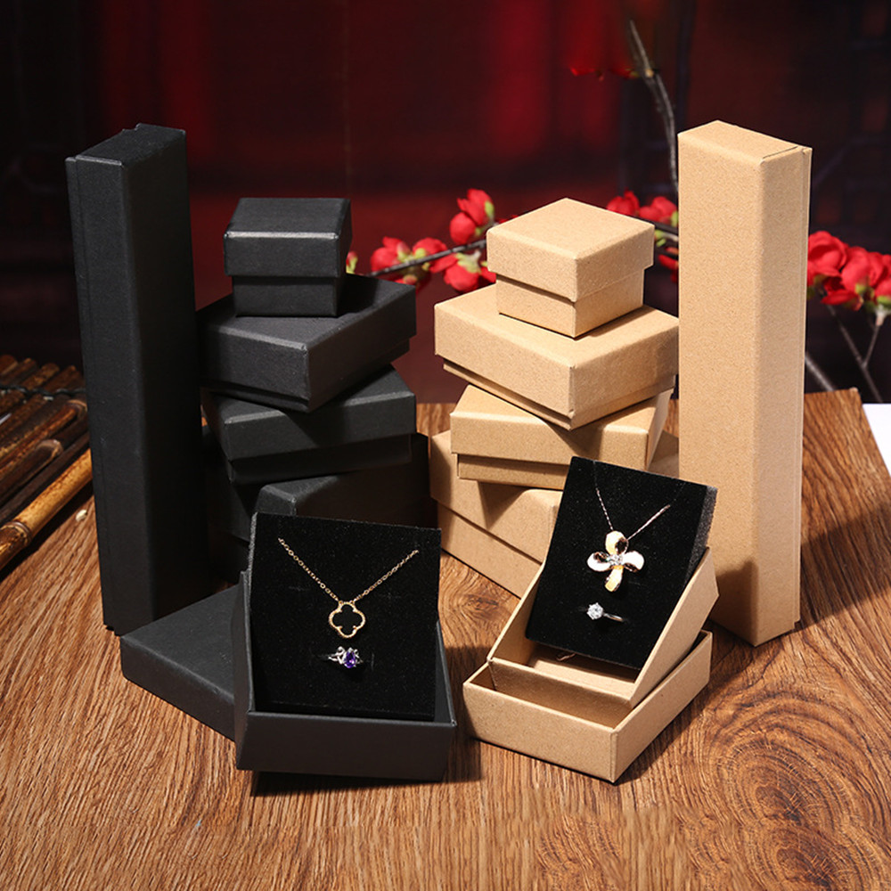 Kraft Paper Box Jewelry Gift Box Packaging Box can be Customized ...
