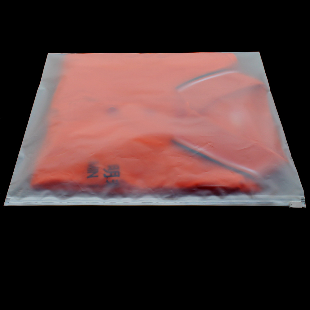 Biodegradable frosted semi-permeable garment packaging zipper bags with ...