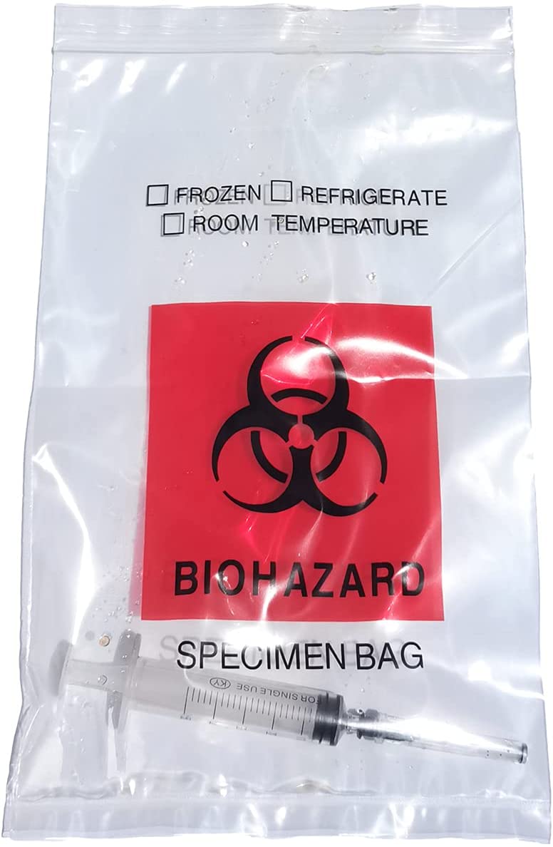 PE three-layer biohazard specimen bag medical pathology bag ziplock bag ...