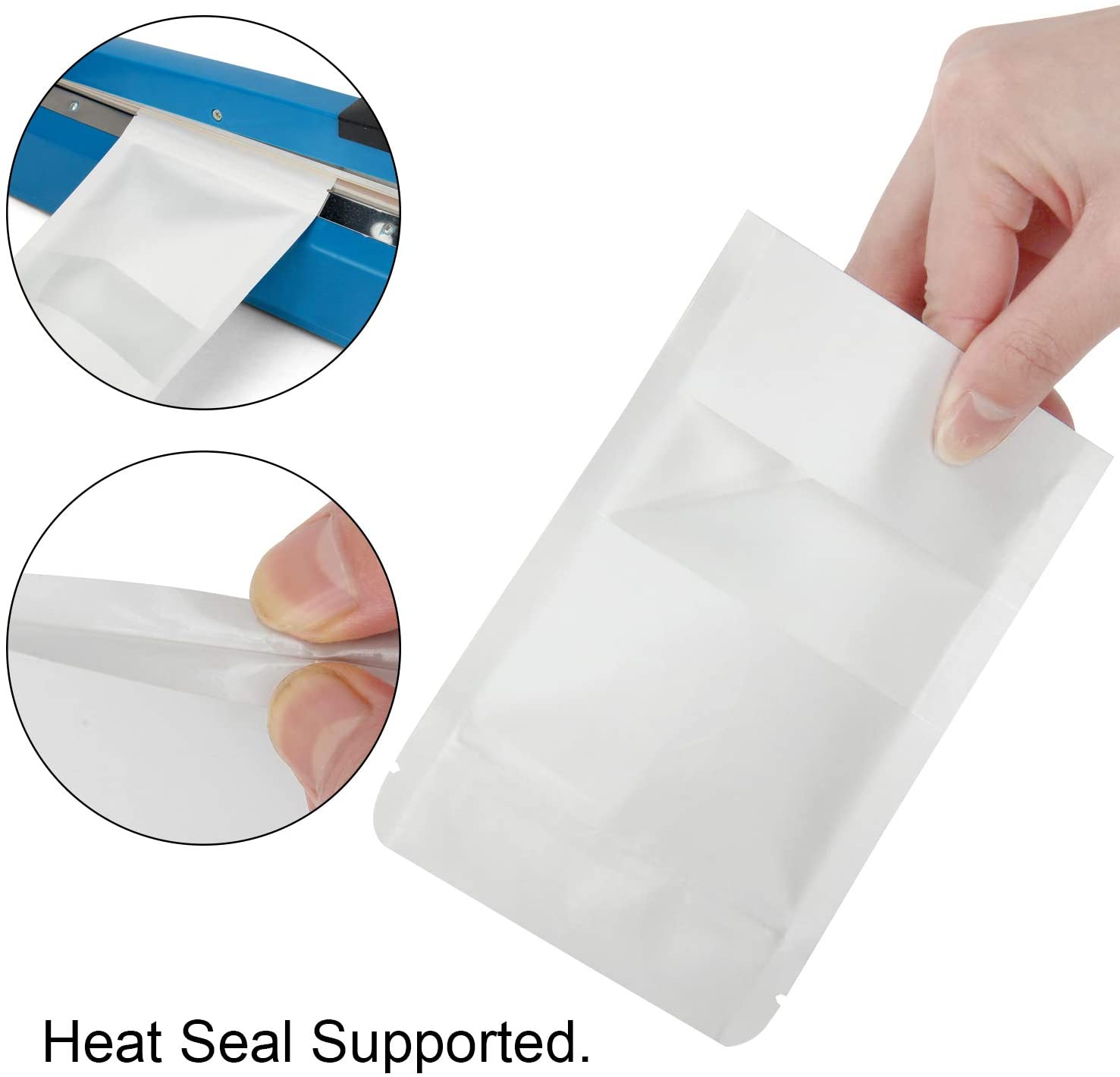Reusable Zip Lock Paper Pouches with Matte Window and Tear-away Notch ...